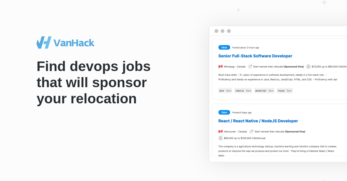 Devops jobs - VanHack